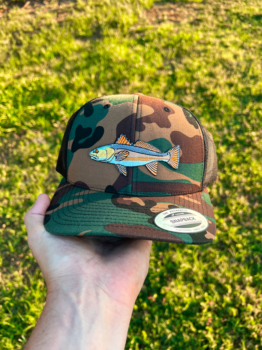 Redfish Hat [Green Camo/ Black] – Chick Chase